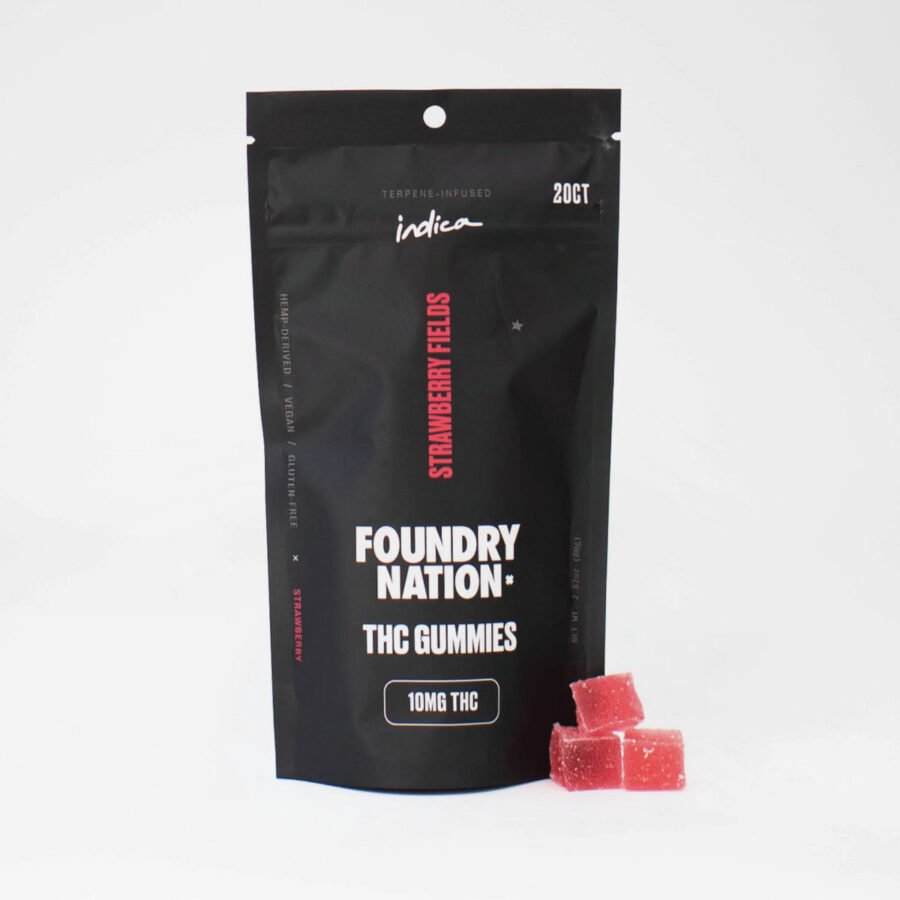 Strawberry Fields Indica THC Gummies | 10mg | Foundry Nation